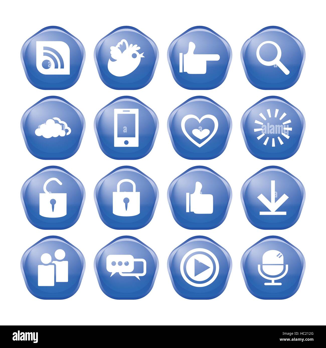 web, communication icons: internet vector set Stock Vector Image & Art ...