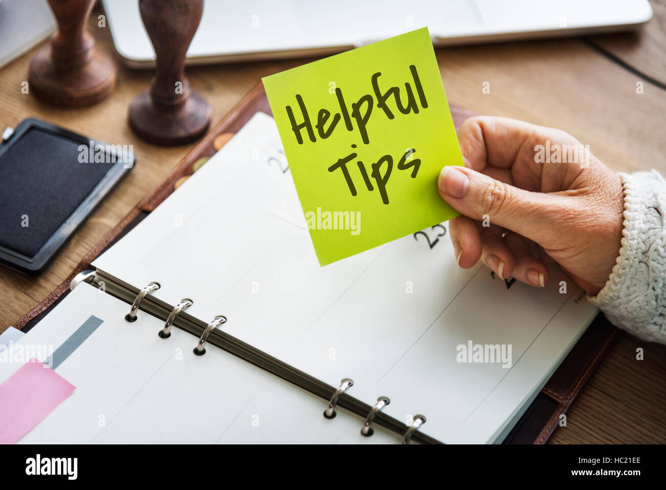 Helpful Tips Information Knowledge Concept Stock Photo - Alamy