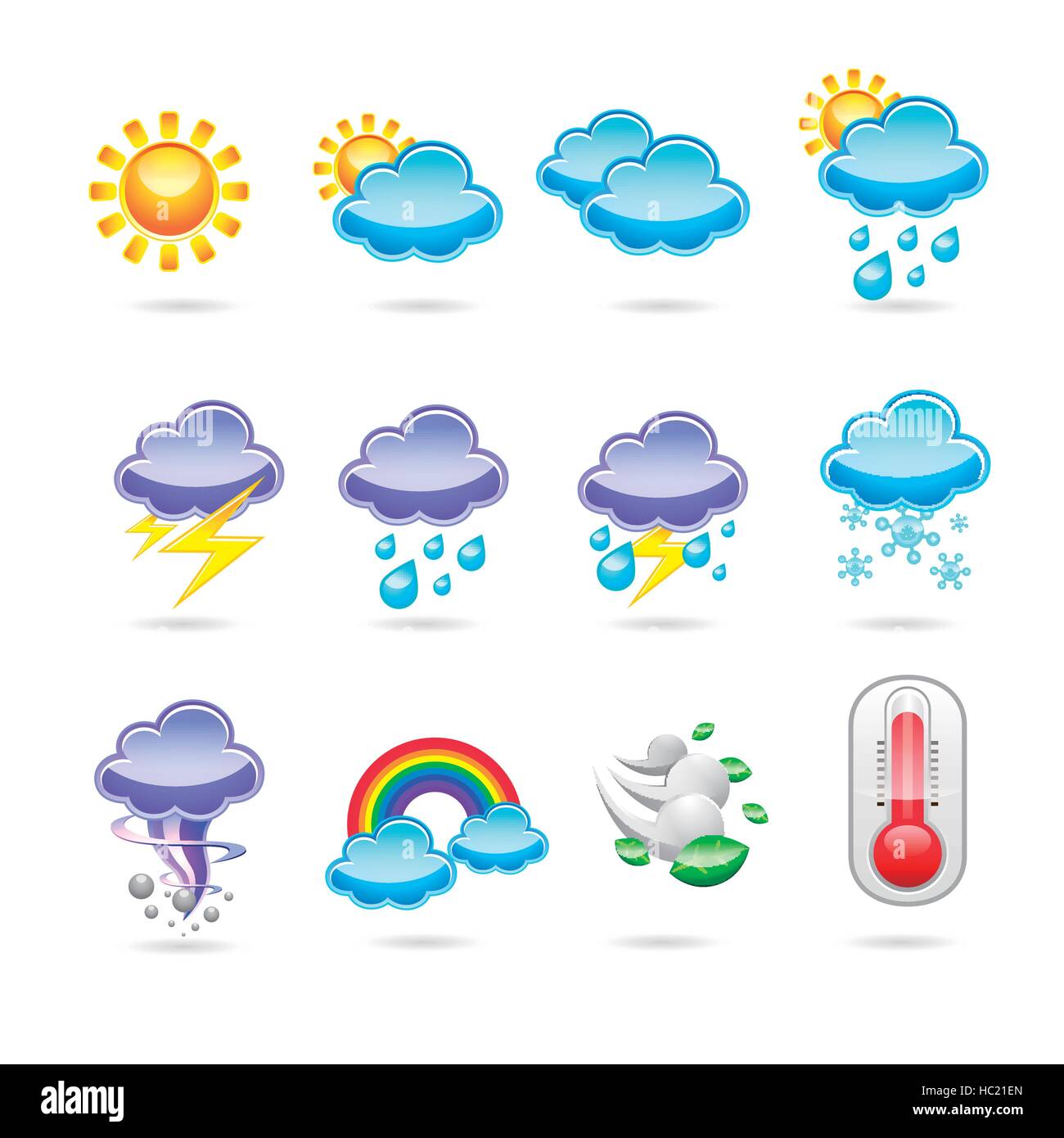 weather icon set, vector Stock Vector Image & Art - Alamy