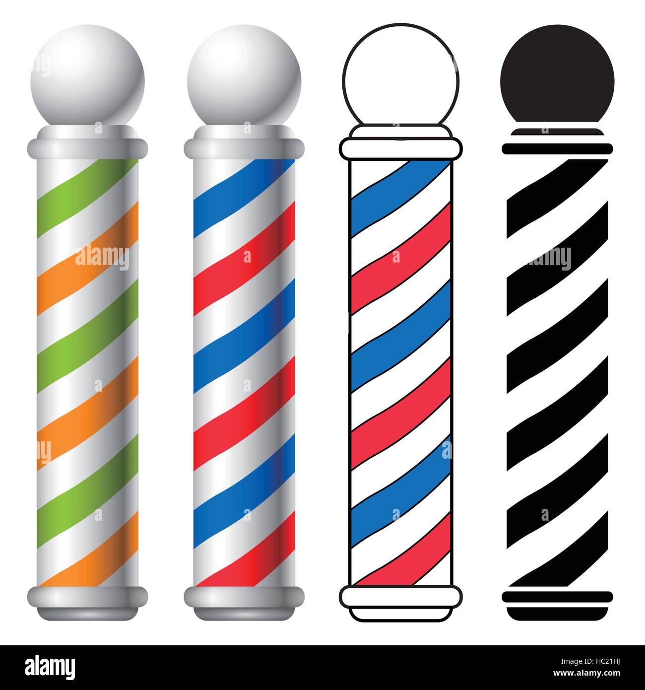 Barber pole vector Stock Vector Images - Alamy