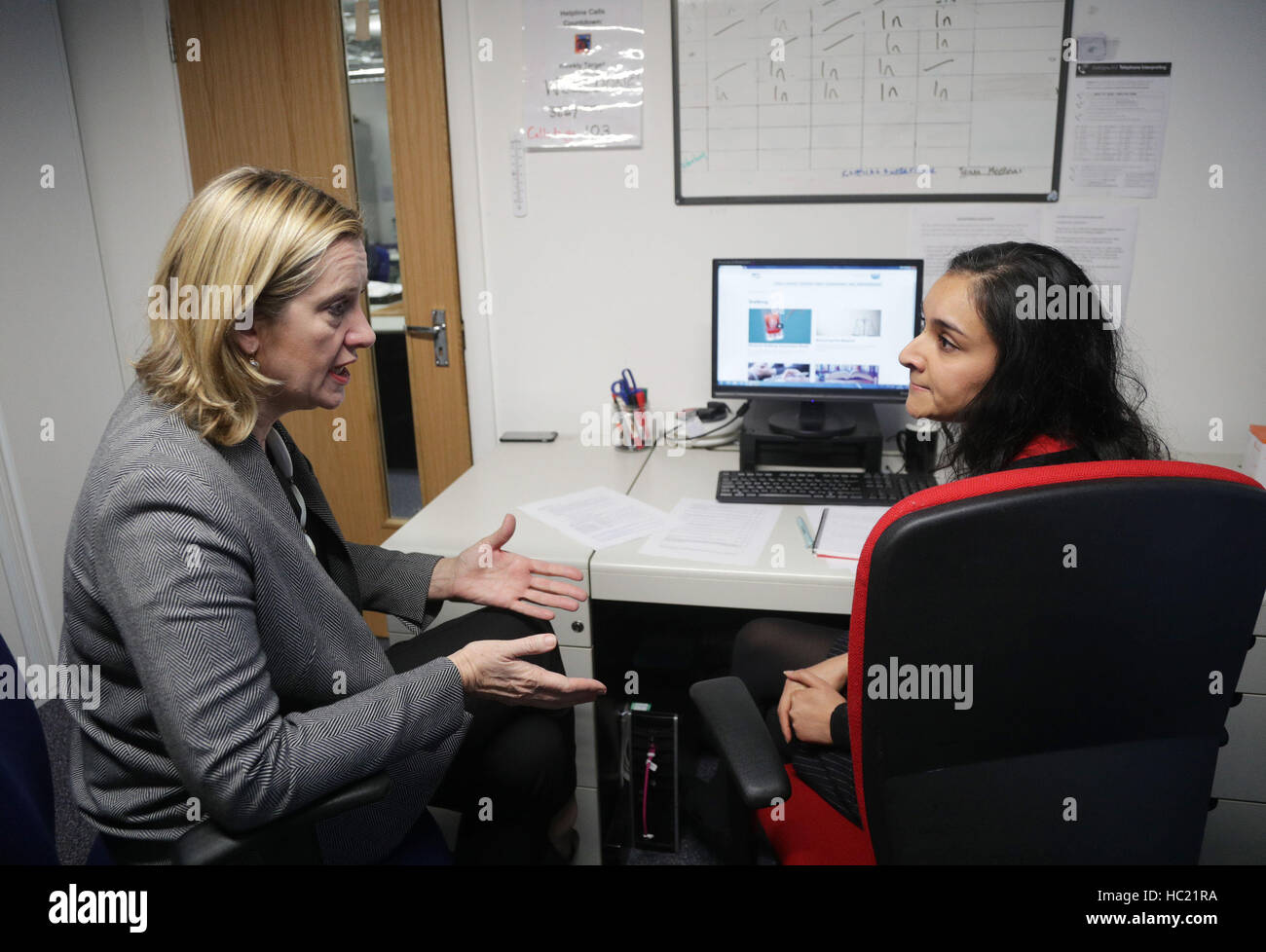 Home Secretary Amber Rudd (left) with Suky Bhaker, Policy and ...