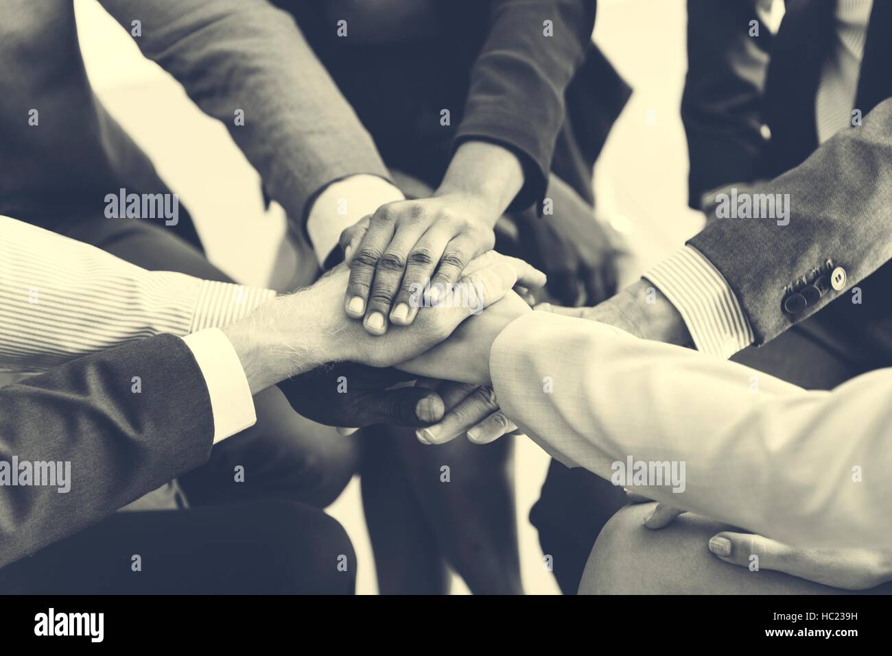 Business Team Stack Hands Support Concept Stock Photo - Alamy