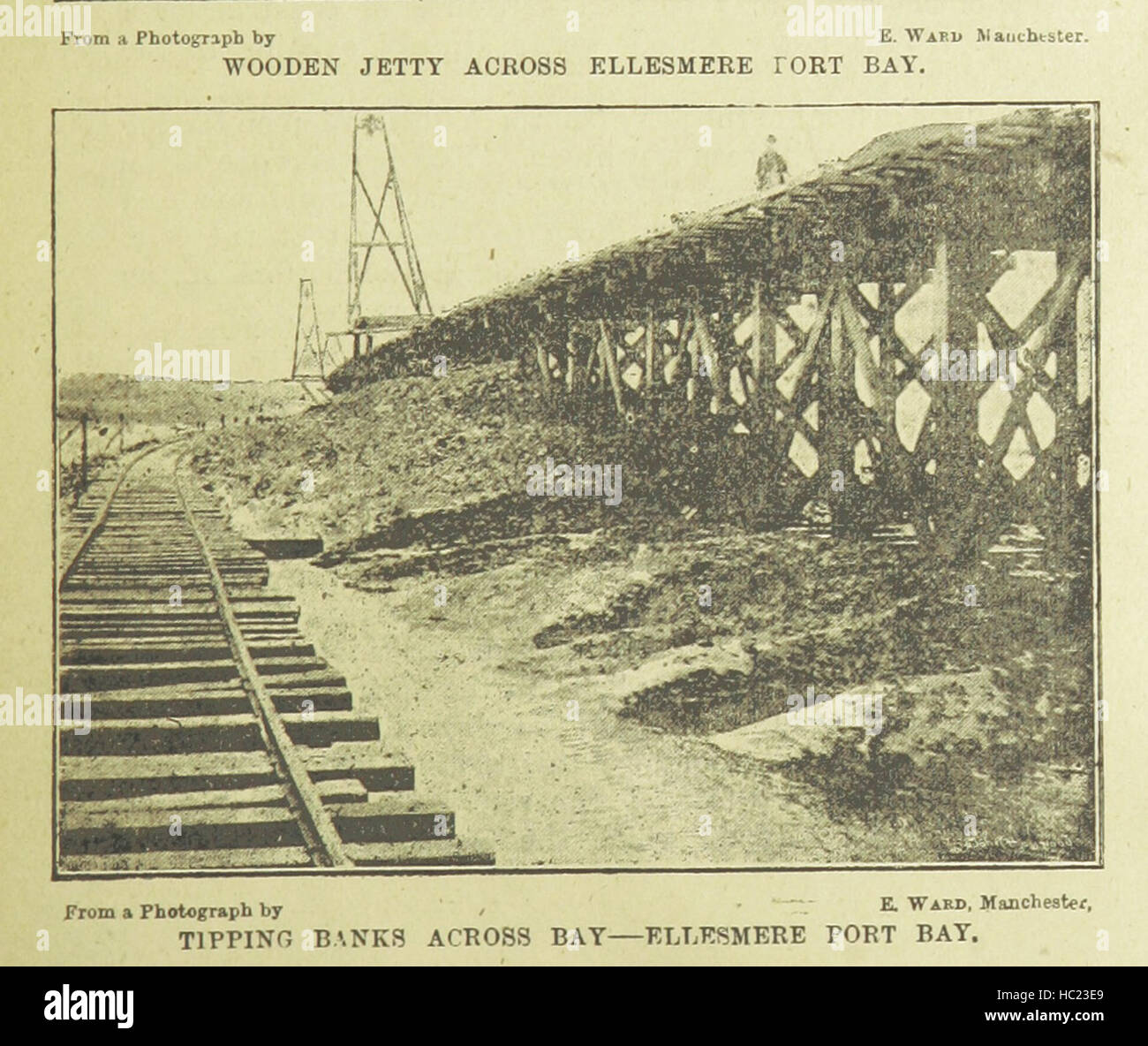 The image shows the ship canal from Eastham to Manchester, illustrating ...