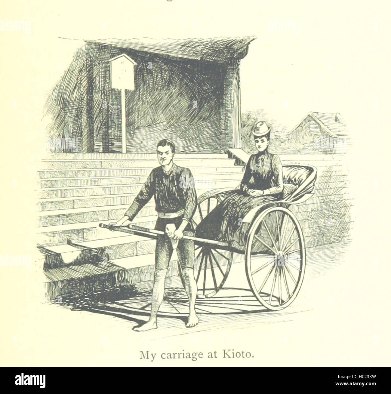 The image depicts travel from Newfoundland to Cochin China, including ...