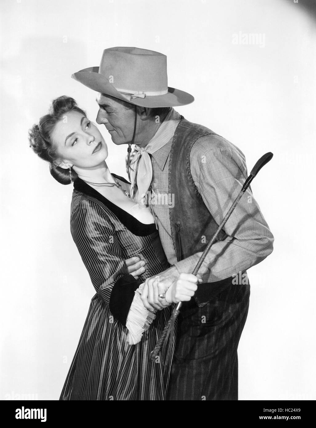 MAN IN THE SADDLE, Joan Leslie, Randolph Scott, 1951 Stock Photo - Alamy