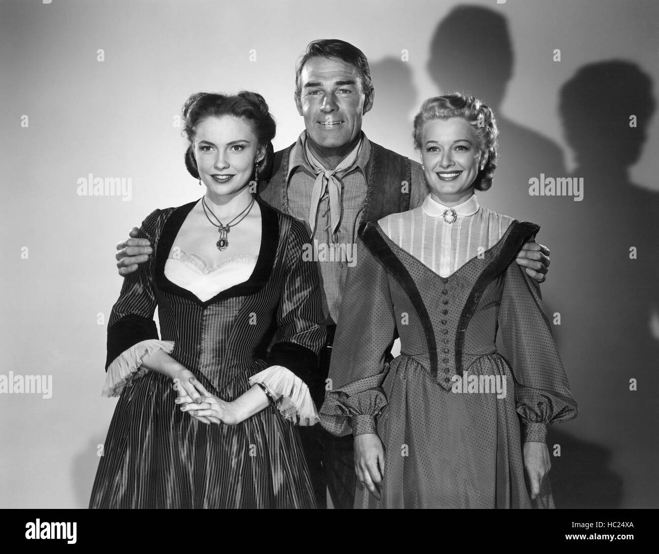 MAN IN THE SADDLE, Joan Leslie, Randolph Scott, Ellen Drew, 1951 Stock ...
