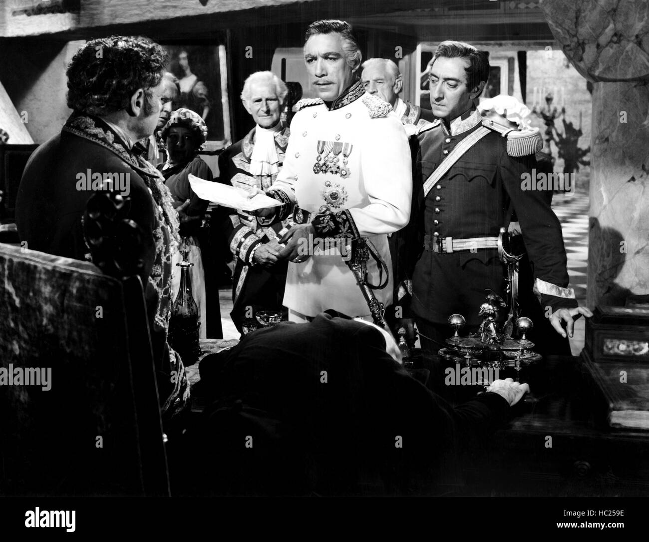 MASK OF THE AVENGER, Anthony Quinn, (in white), Arnold Moss (right ...