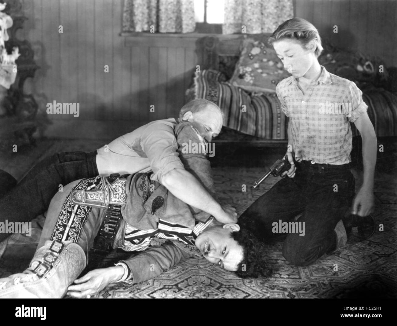 MASON OF THE MOUNTED, from left: Jose Dominguez (pinned down), Jack ...