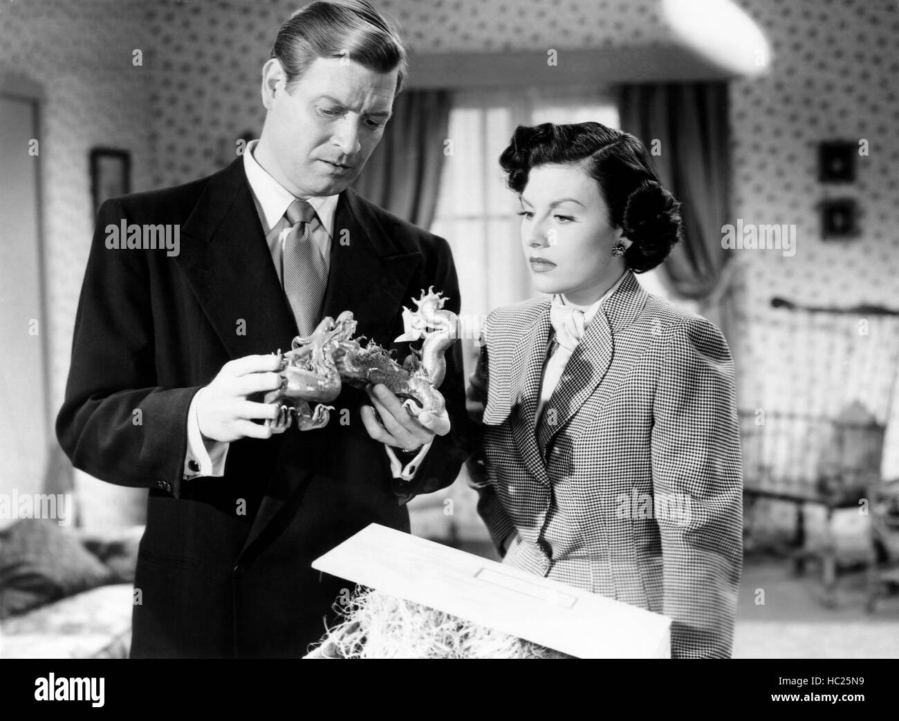 MASK OF THE DRAGON, from left, Richard Travis, Sheila Ryan, 1951 Stock ...
