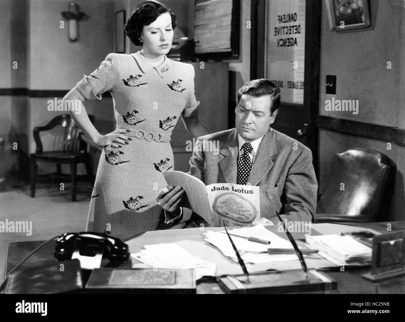 MASK OF THE DRAGON, from left, Sheila Ryan, Richard Travis, 1951 Stock ...