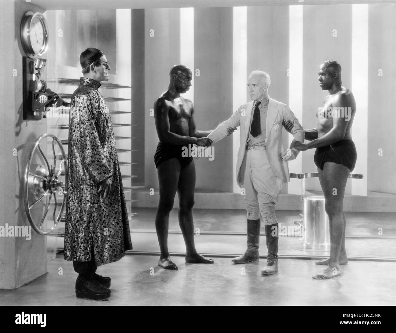 THE MASK OF FU MANCHU, from left, Boris Karloff, Clinton Rosemond ...