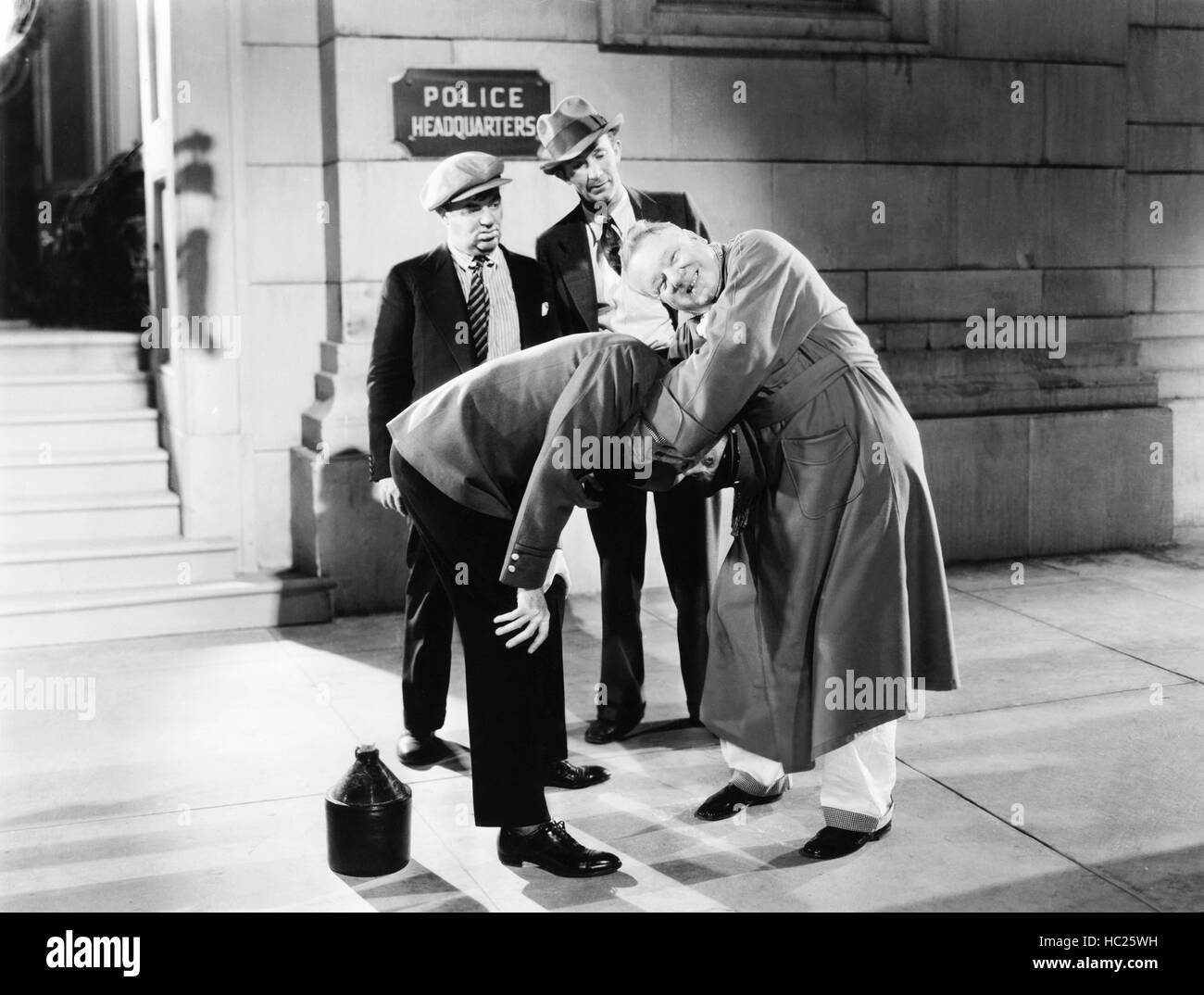 MAN ON THE FLYING TRAPEZE, W.C. Fields (front right), rear from left ...
