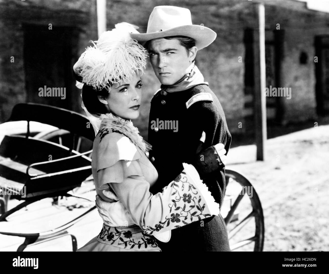 MASSACRE RIVER, l-r: Cathy Downs, Johnny Sands, 1949 Stock Photo - Alamy