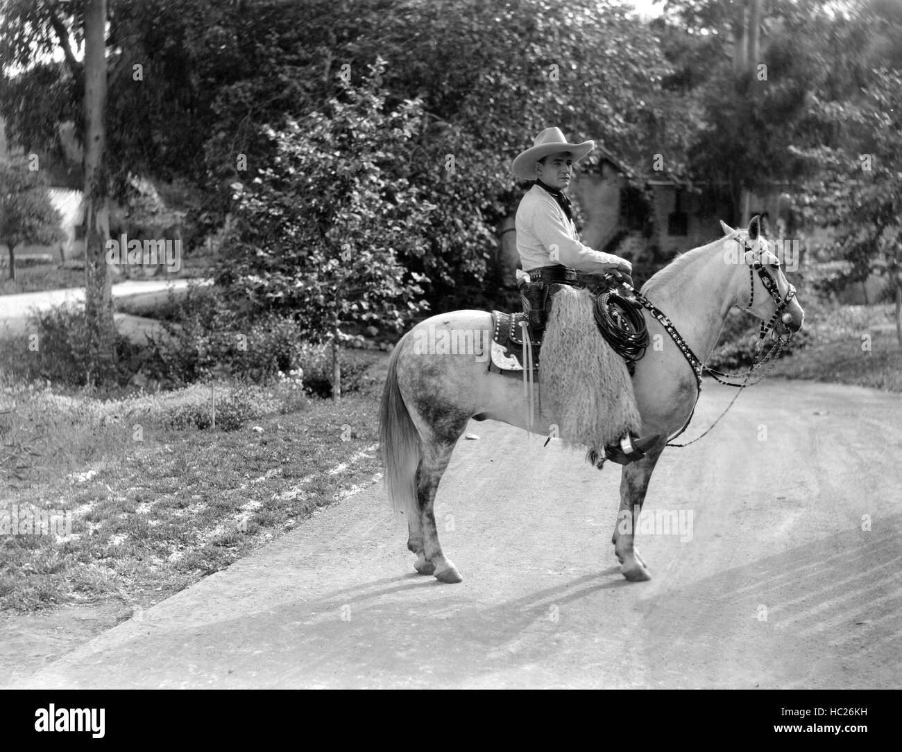 THE MAN WHO PLAYED SQUARE, Buck Jones and his horse, Silver Buck, on ...