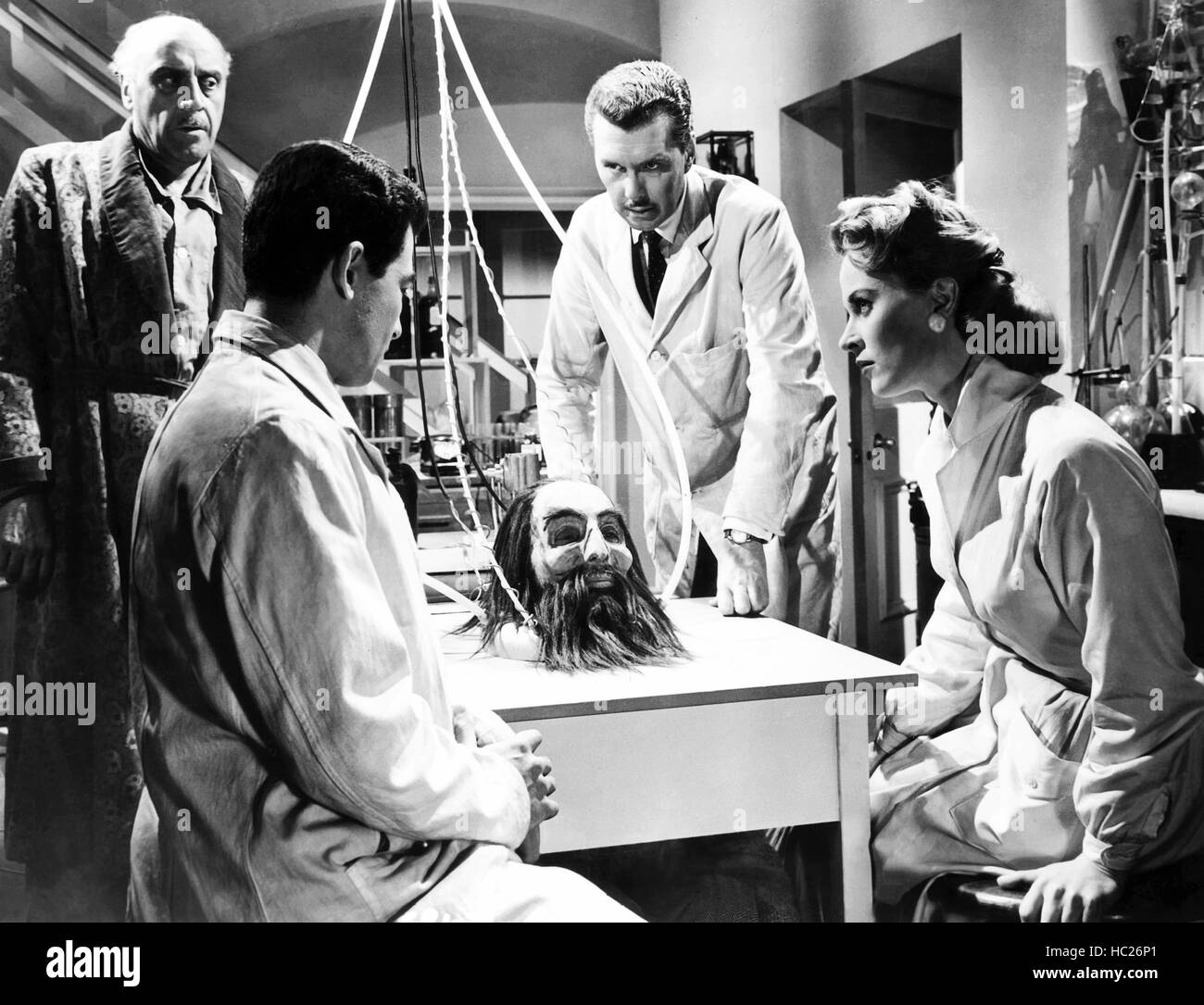 THE MAN WITHOUT A BODY, from left, George Coulouris, Sheldon Lawrence, Robert Hutton, Julia ...