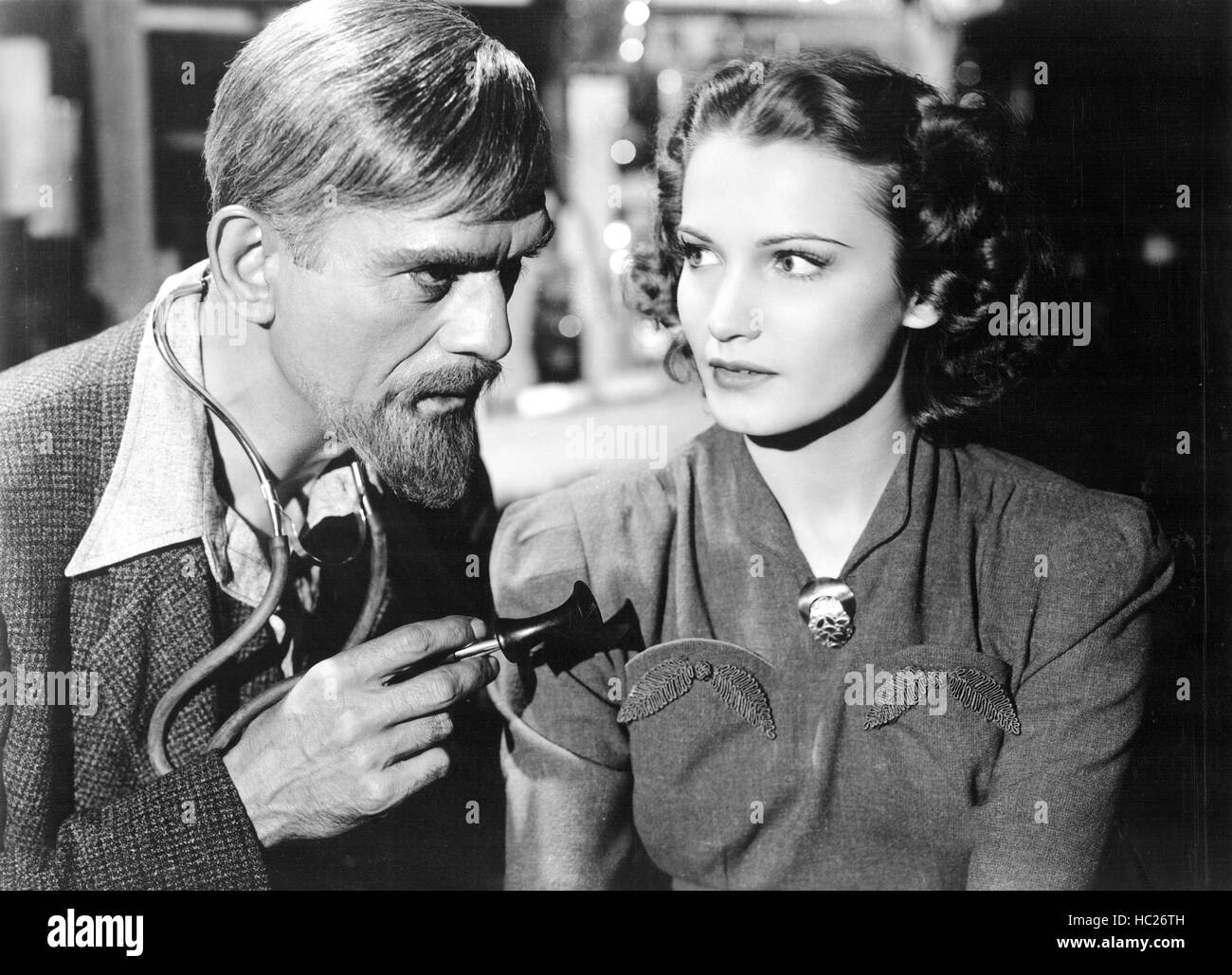THE MAN WITH NINE LIVES, Boris Karloff, Jo Ann Sayers, 1940 Stock Photo ...