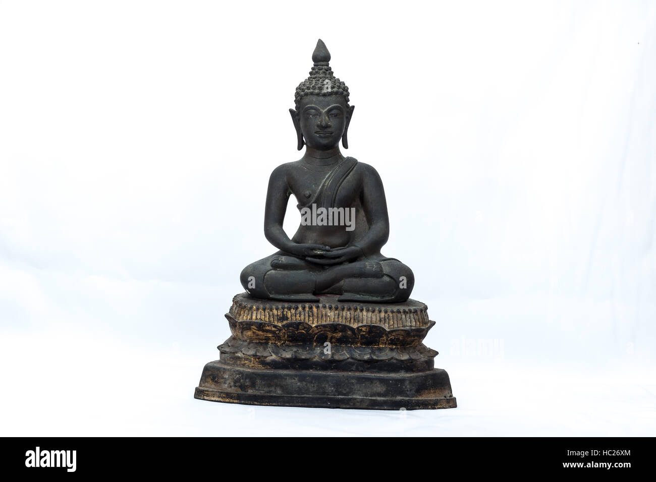 The Buddha statue on white background Stock Photo - Alamy