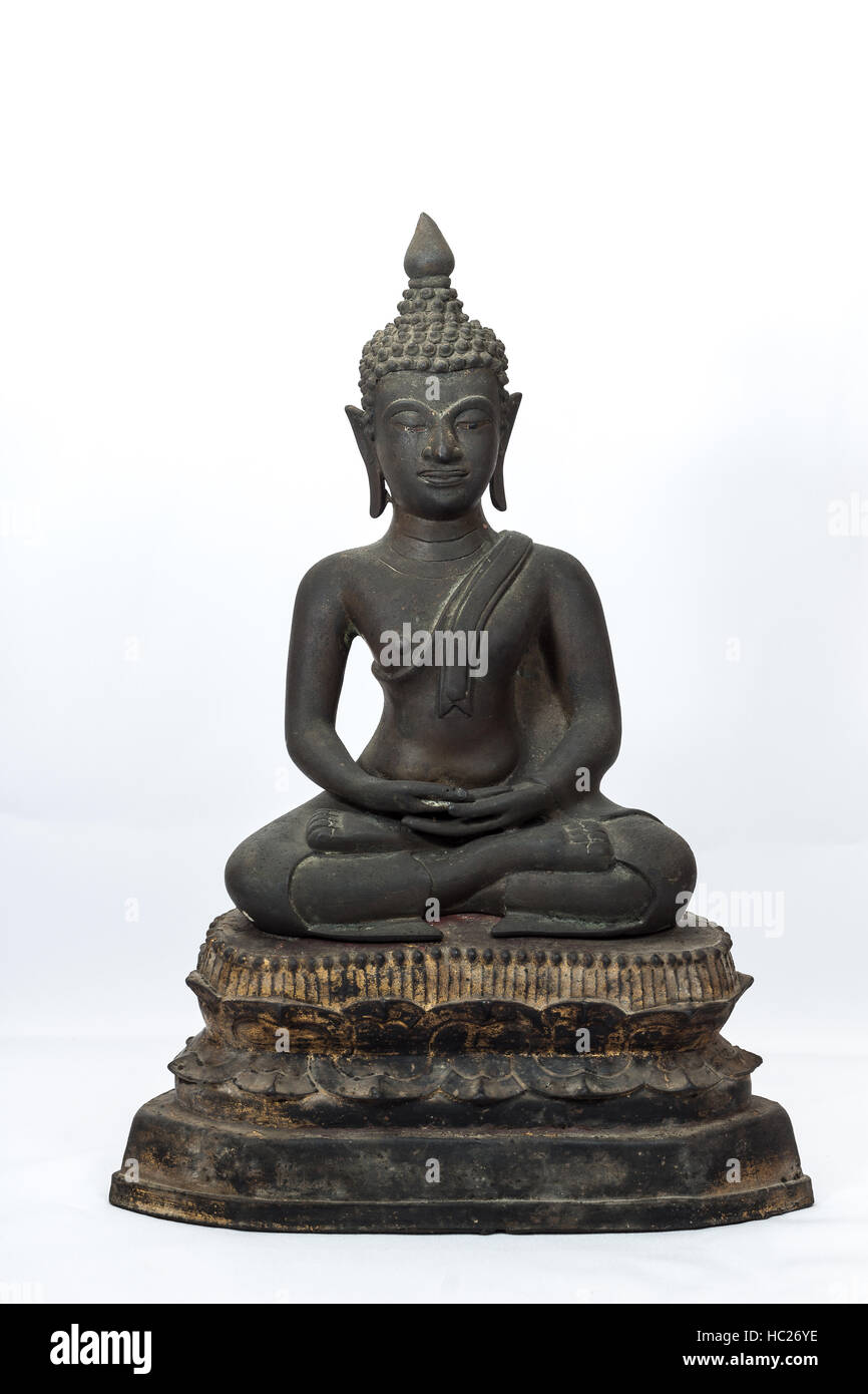 The Buddha statue on white background Stock Photo - Alamy