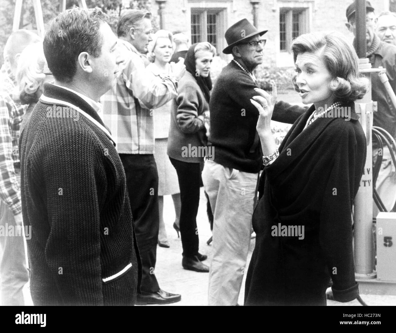 MADAME X. front from left: director David Lowell Rich, Constance ...