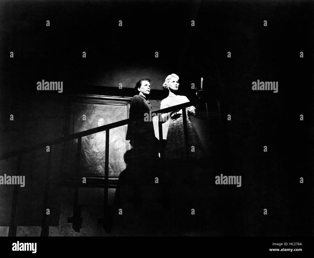 THE MAZE, from left: Katherine Emery, Veronica Hurst, 1953 Stock Photo ...