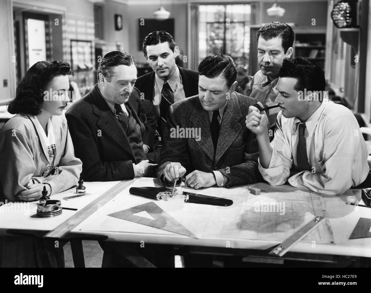 MEN AGAINST THE SKY, from left: Wendy Barrie, Edmund Lowe, Charles ...