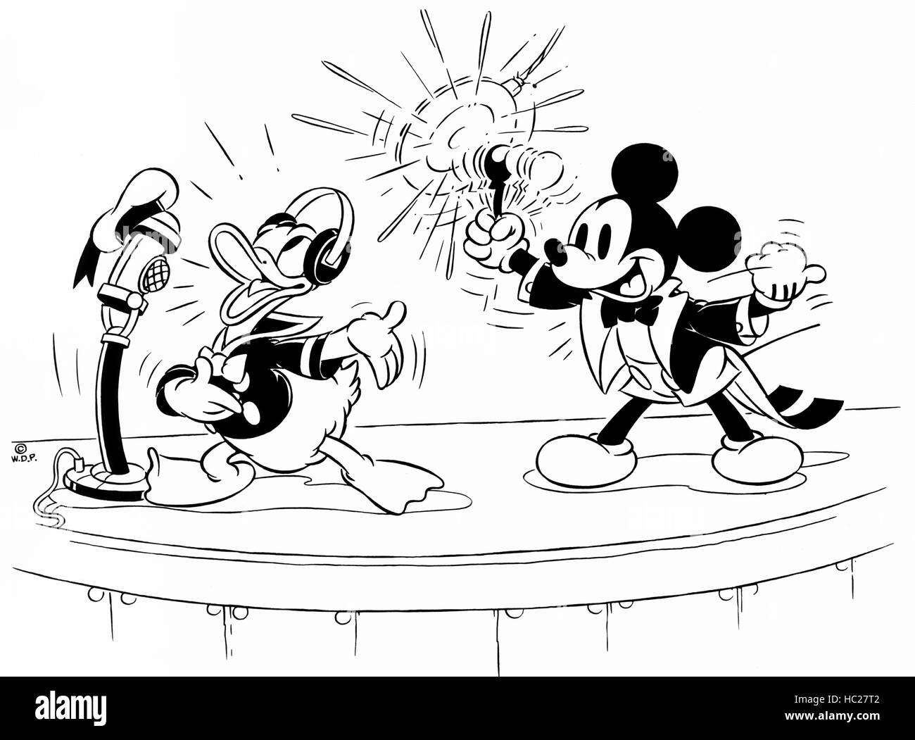 Mickeys Amateurs From Left Donald Duck Mickey Mouse 1937 Stock