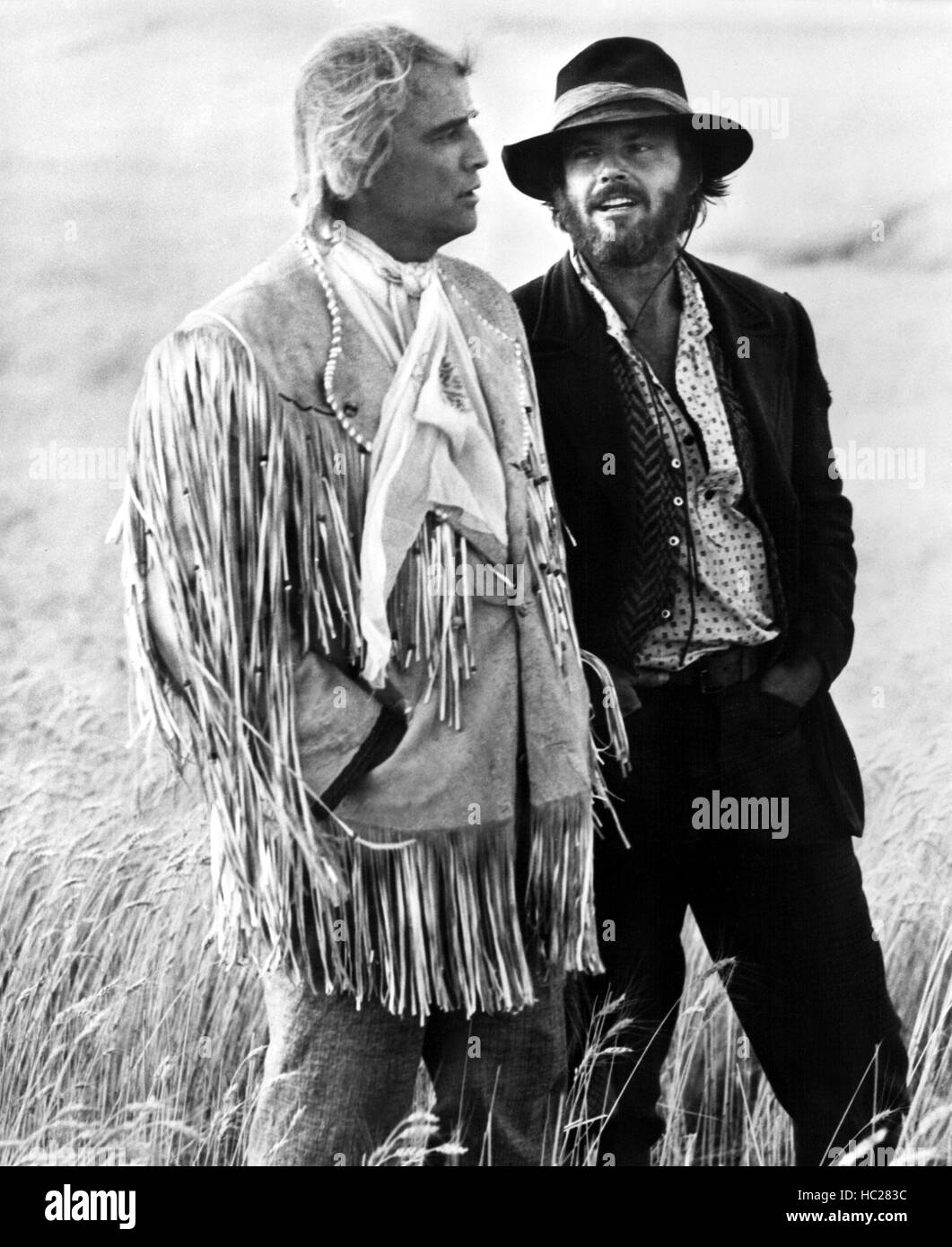 THE MISSOURI BREAKS, Marlon Brando, Jack Nicholson, 1976 Stock Photo ...