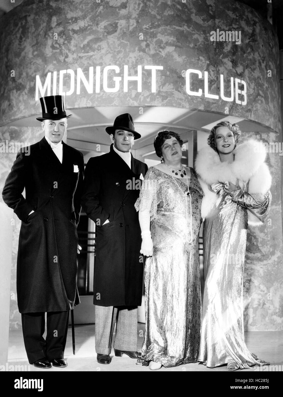 MIDNIGHT CLUB, from left: Clive Brook, George Raft, Alison Skipworth ...