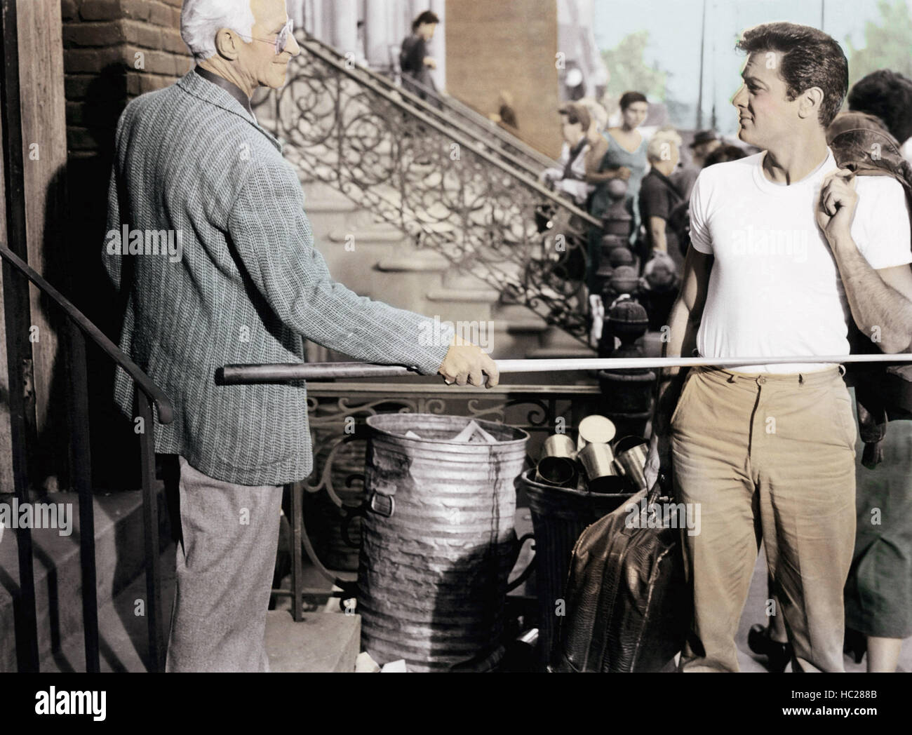 MISTER CORY, from left: Henry Daniell, Tony Curtis, 1957 Stock Photo ...