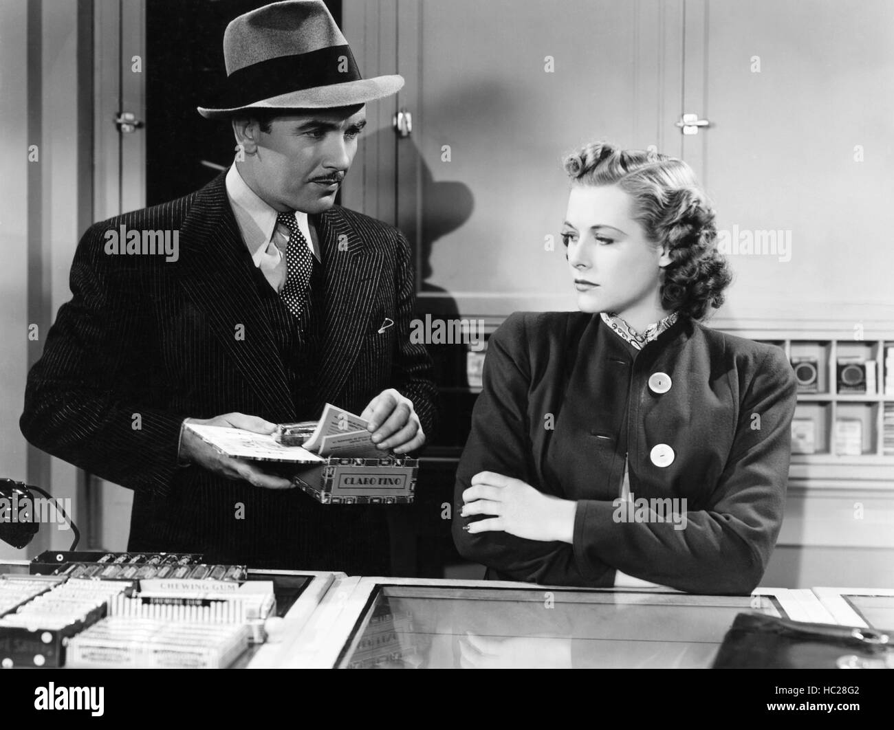 MISSING EVIDENCE, from left, Preston Foster, Irene Hervey, 1939 Stock ...