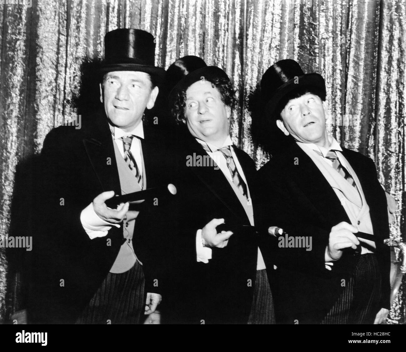A MISSED FORTUNE, form left: Shemp Howard, Larry Fine, Moe Howard, 1952 ...