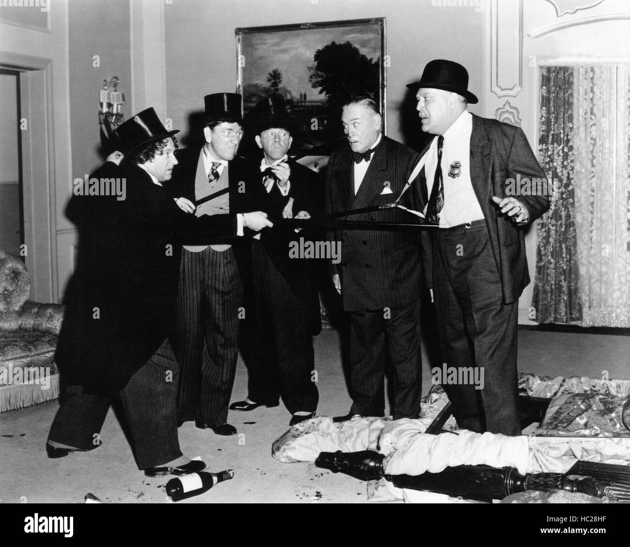 A MISSED FORTUNE, from left: Larry fine, Shemp Howard, Moe Howard ...