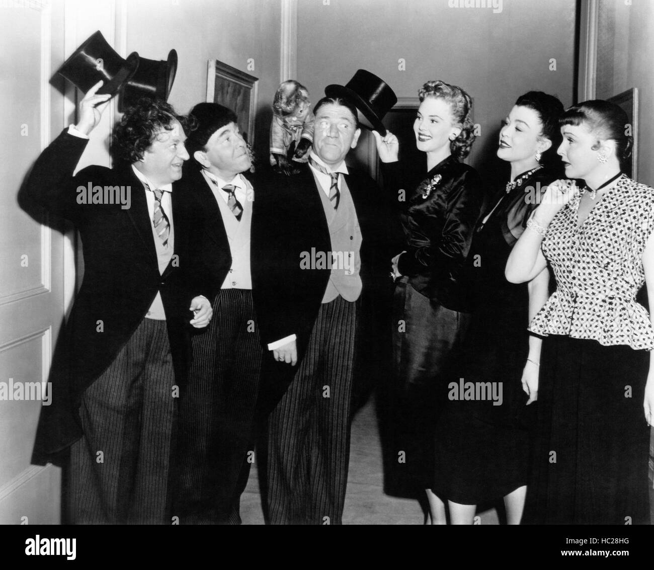 A MISSED FORTUNE, from left: Larry fine, Moe Howard, Shemp Howard ...