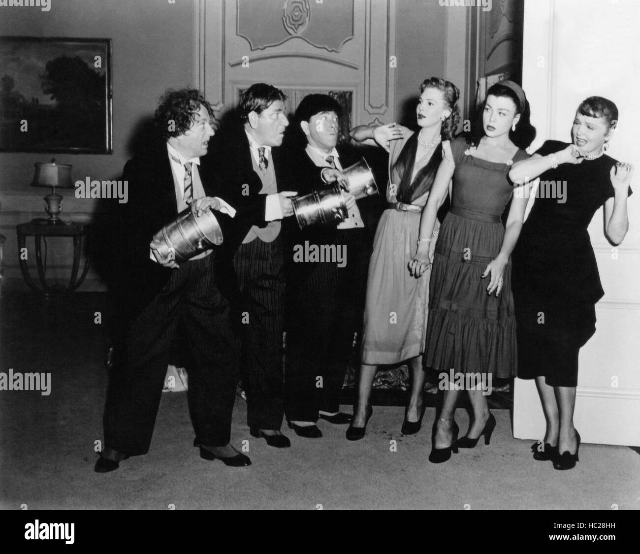 A MISSED FORTUNE, from left: Larry fine, Shemp Howard, Moe Howard ...