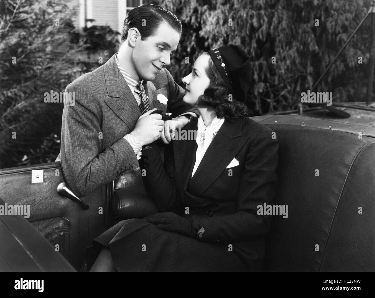 MIDNIGHT INTRUDER, from left, Louis Hayward, Barbara Read, 1938 Stock ...