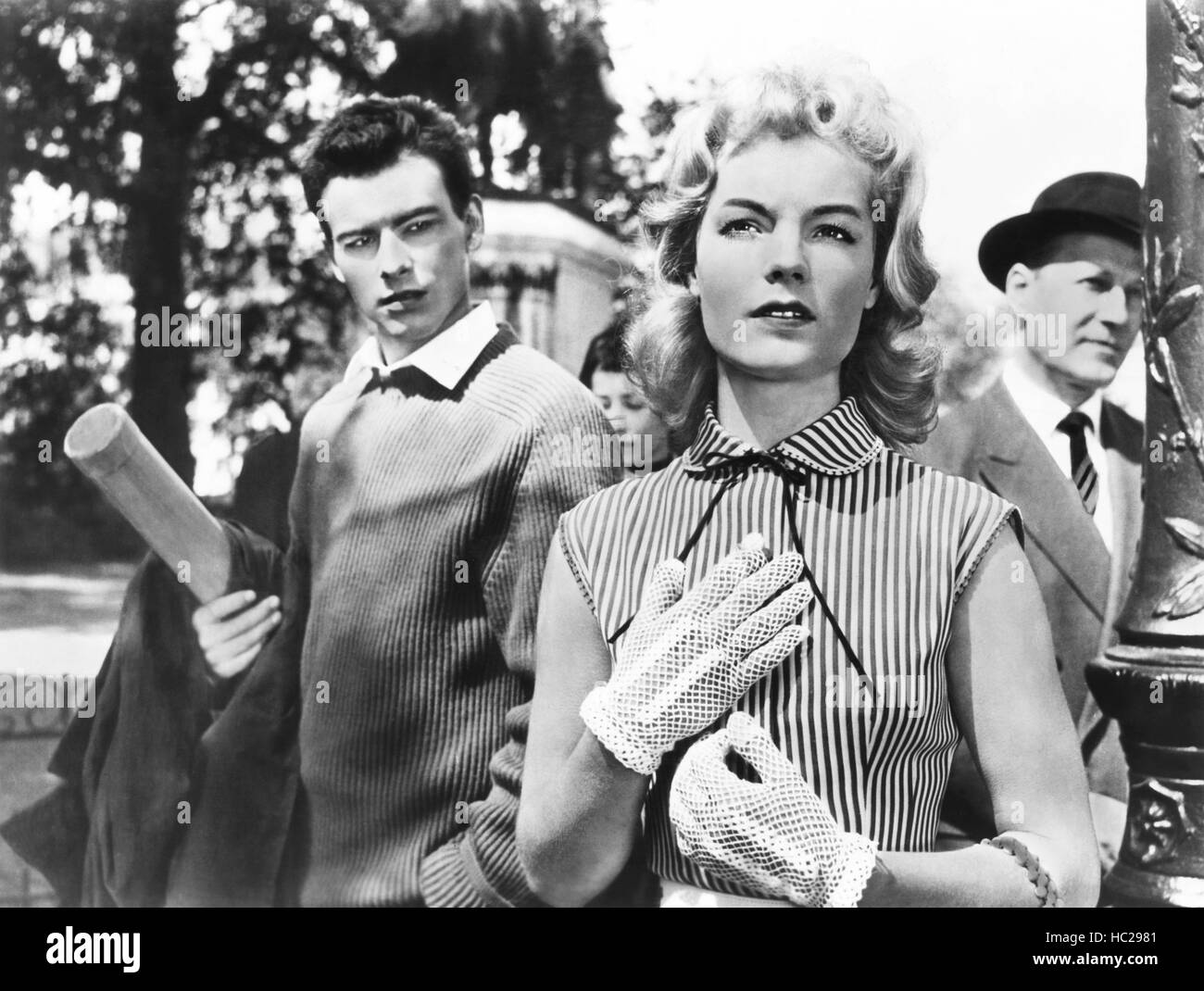 MONPTI, from left, Horst Buccholz, Romy Schneider, 1957 Stock Photo - Alamy