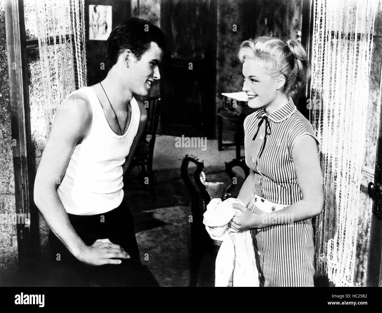 MONPTI, from left, Horst Buccholz, Romy Schneider, 1957 Stock Photo - Alamy