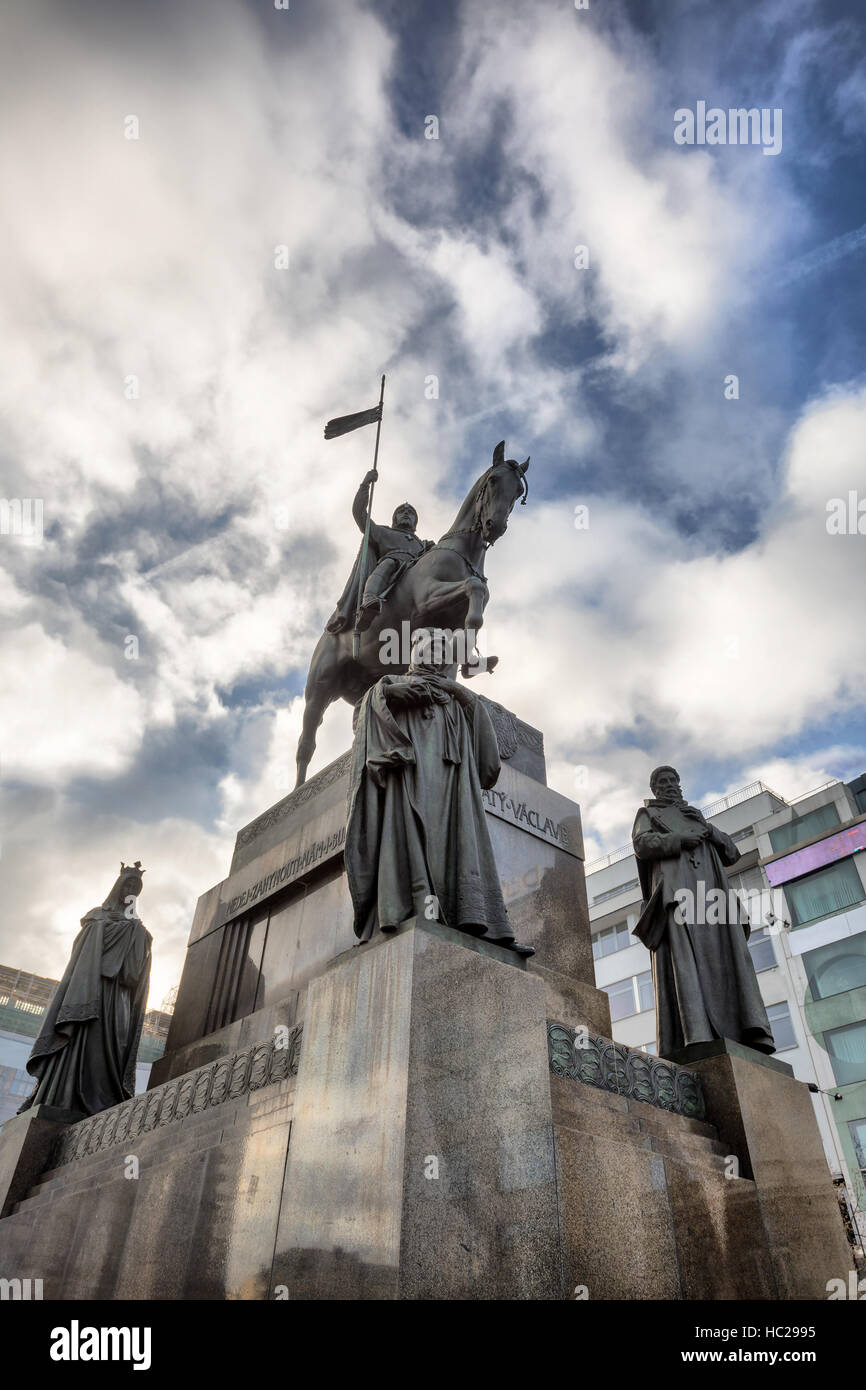 Saint Wenceslas statue on Vaclavske Namesti in Prague Stock Photo - Alamy