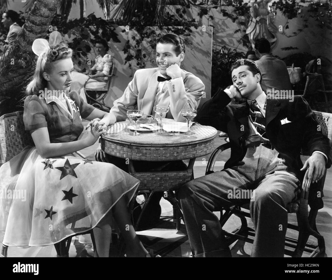 MOON OVER MIAMI, from left: Betty Grable, Robert Cummings, Don Ameche ...