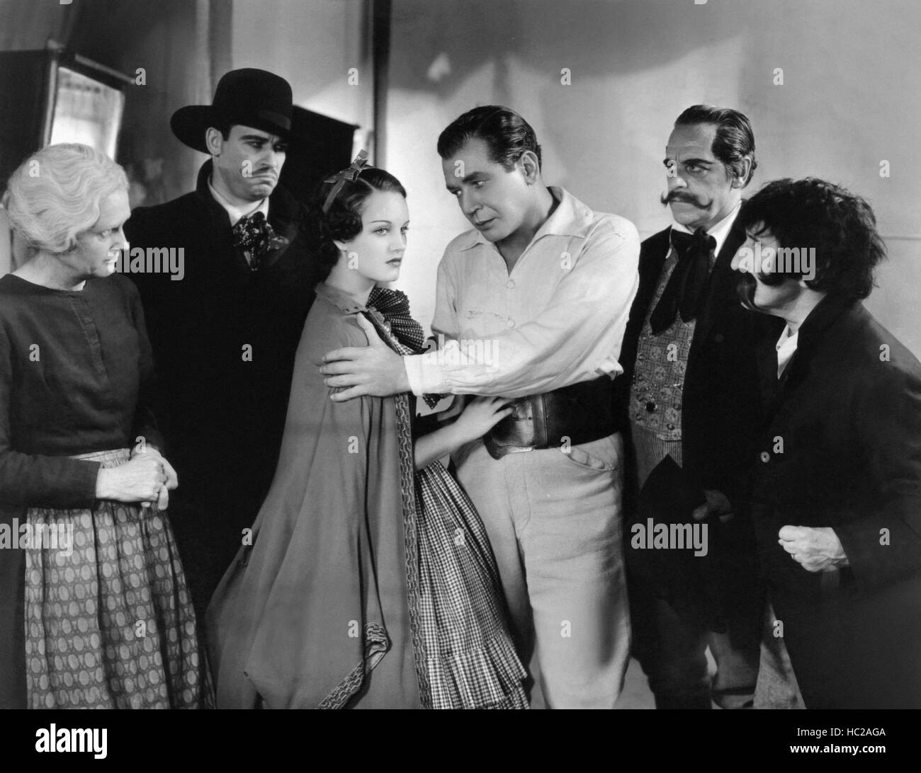 THE MUSIC GOES 'ROUND, left from third left: Rochelle Hudson, Harry ...