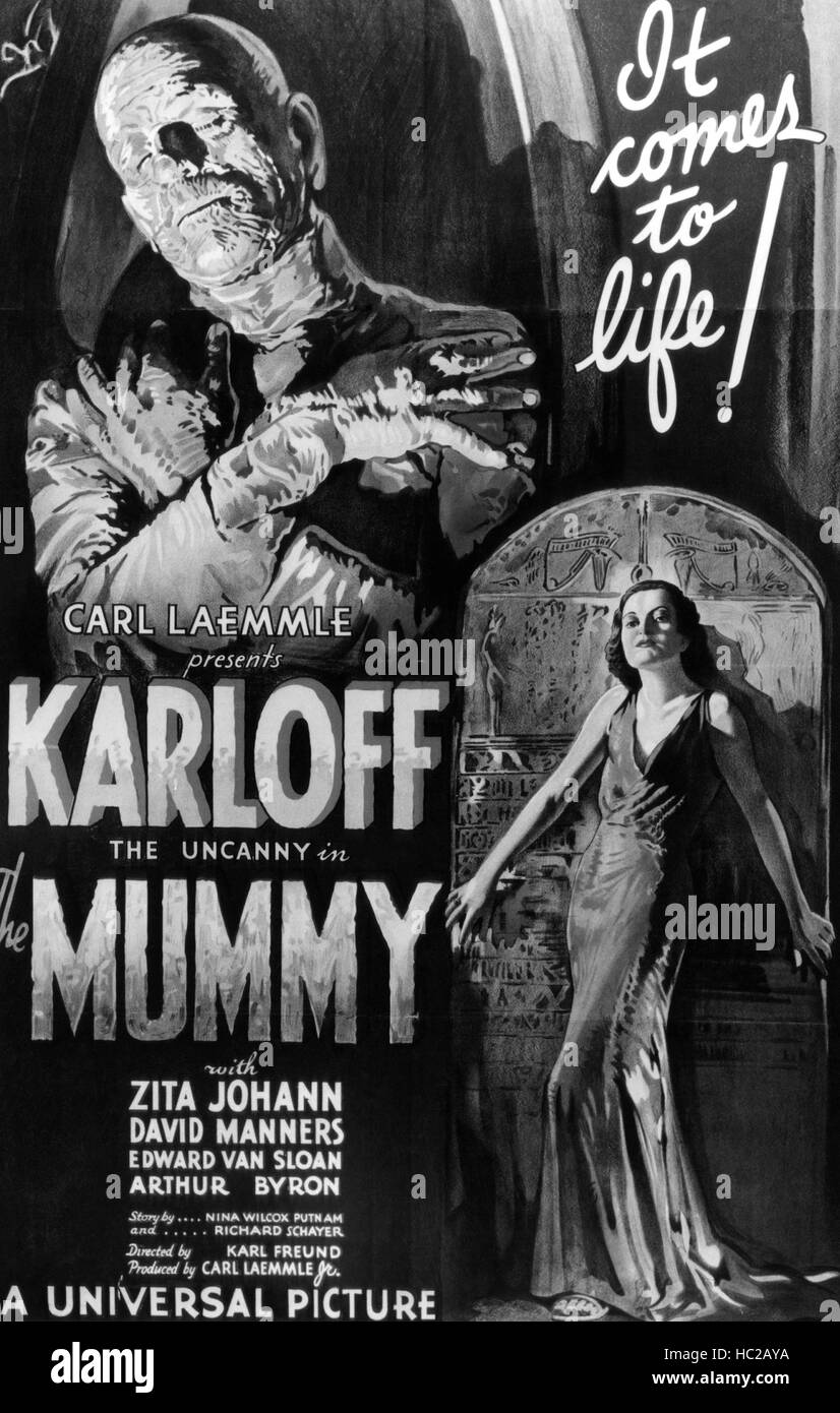 THE MUMMY, Boris Karloff, Zita Johann, 1932 Stock Photo - Alamy