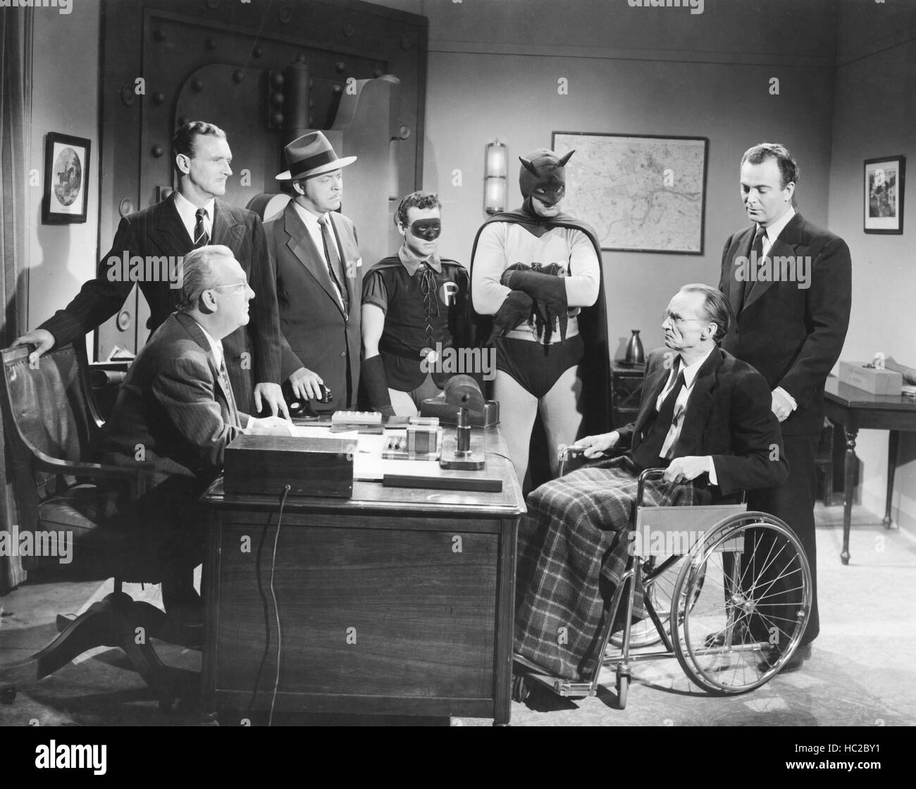 NEW ADVENTURES OF BATMAN AND ROBIN, from left, Lyle Talbot, John Duncan ...