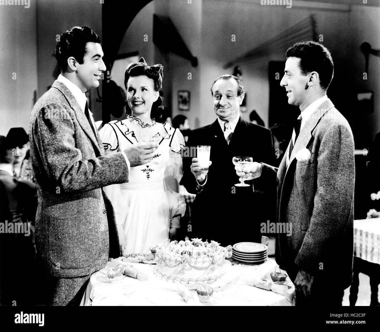 NEARLY EIGHTEEN, from left, Rick Vallin, Gale Storm, Luis Alberni ...