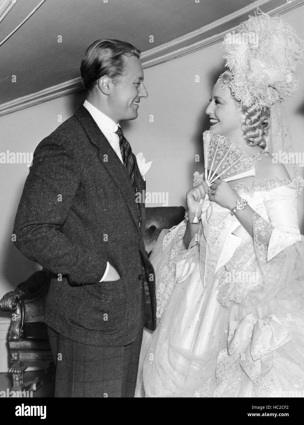 NEW MOON, Gene Raymond visits his wife, Jeanette MacDonald, on-set ...