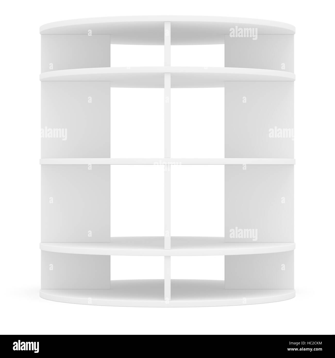 Round showcase for supermarket. Front View Stock Photo - Alamy