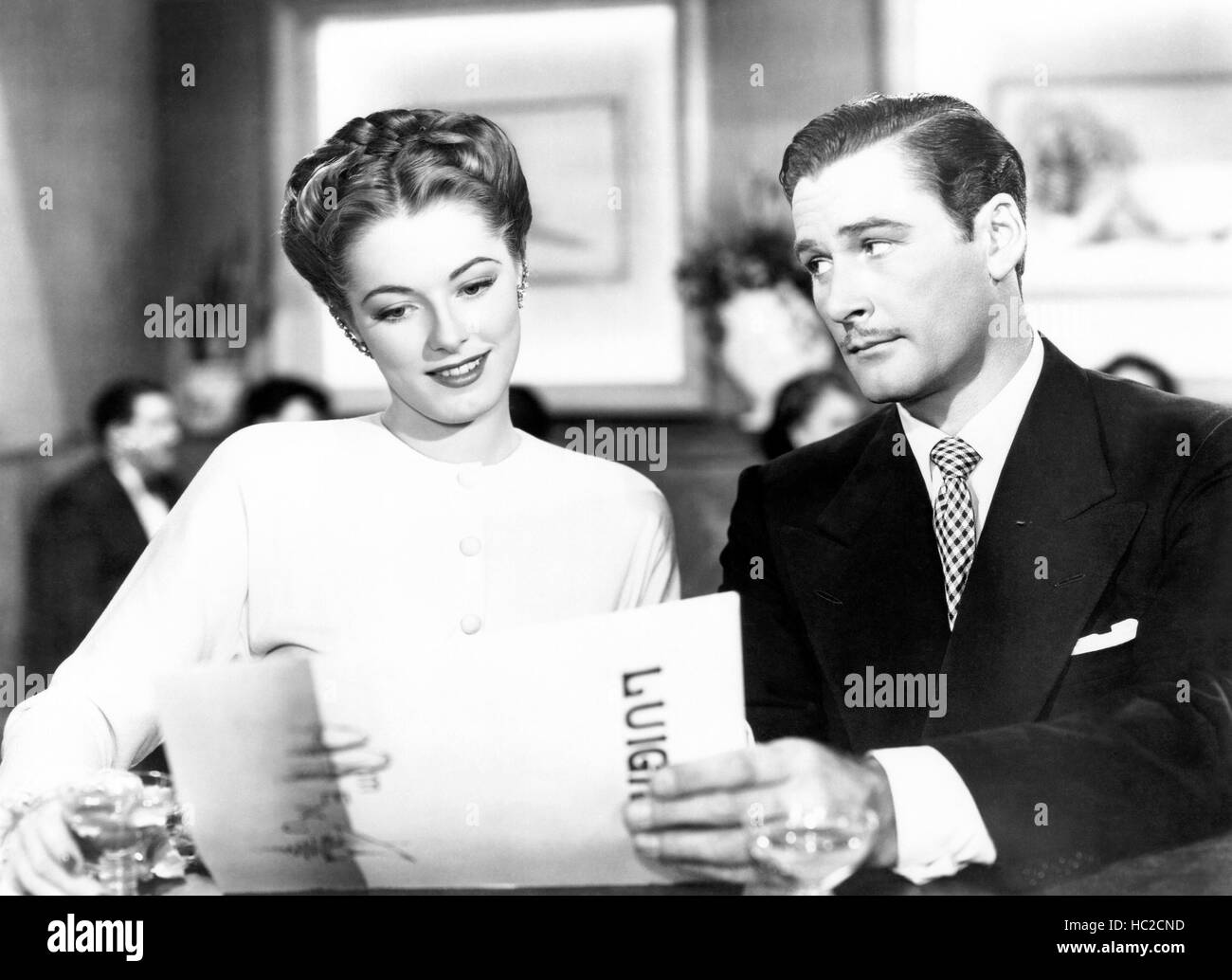 NEVER SAY GOODBYE, from left: Eleanor Parker. Errol Flynn, 1946 Stock ...