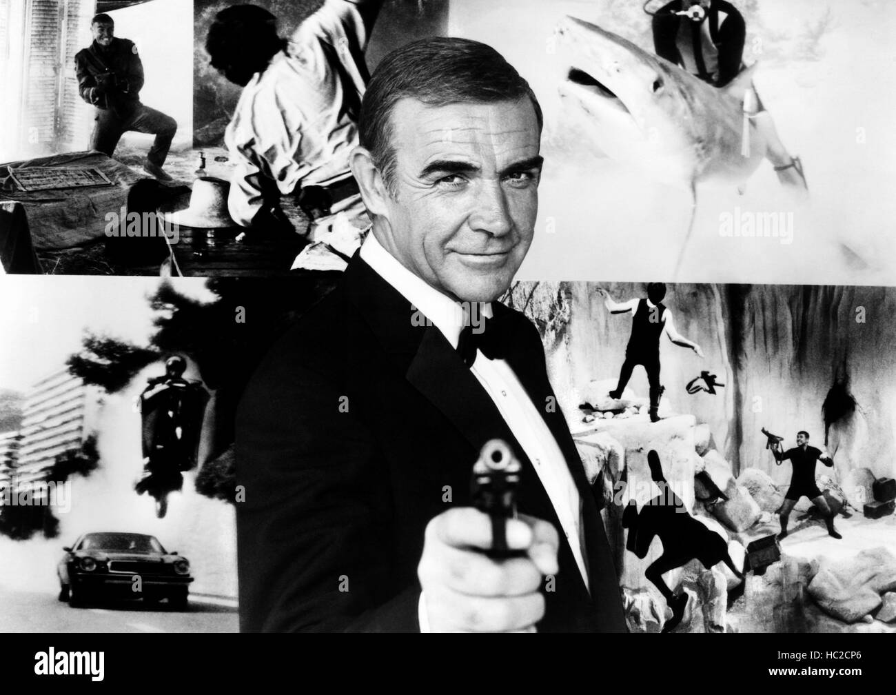 Never say never again and sean connery Black and White Stock Photos ...