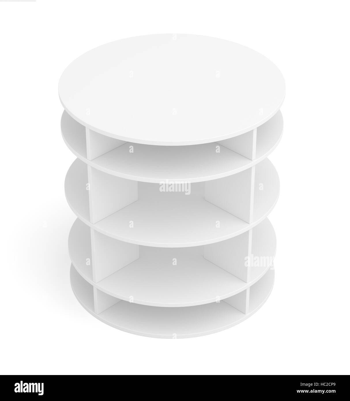 Empty round shelf for exhibition. Top view Stock Photo - Alamy