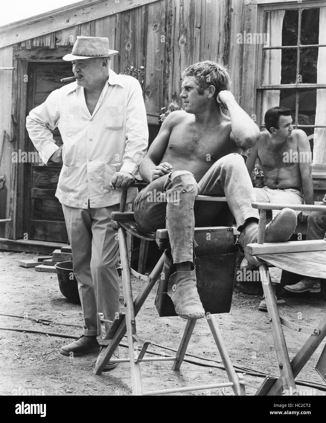 NEVADA SMITH, from left: director Henry Hathaway, Steve McQueen on set ...