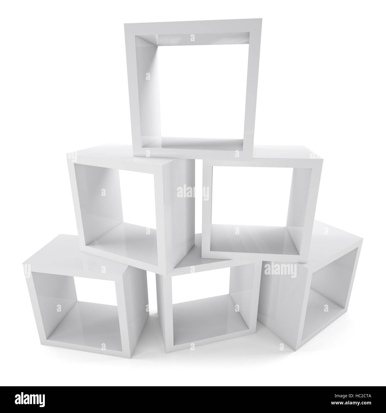 Arrangement of showcases for store Stock Photo - Alamy